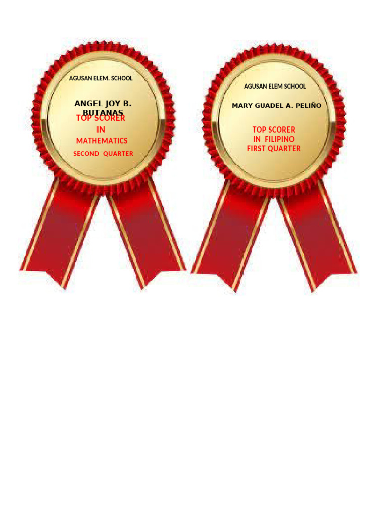 Ribbon For Top Scorer Award | PDF