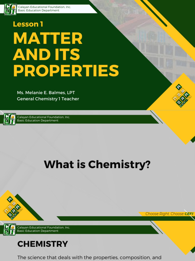 Lesson 1 Matter and Its Properties | PDF | Plasma (Physics) | Gases
