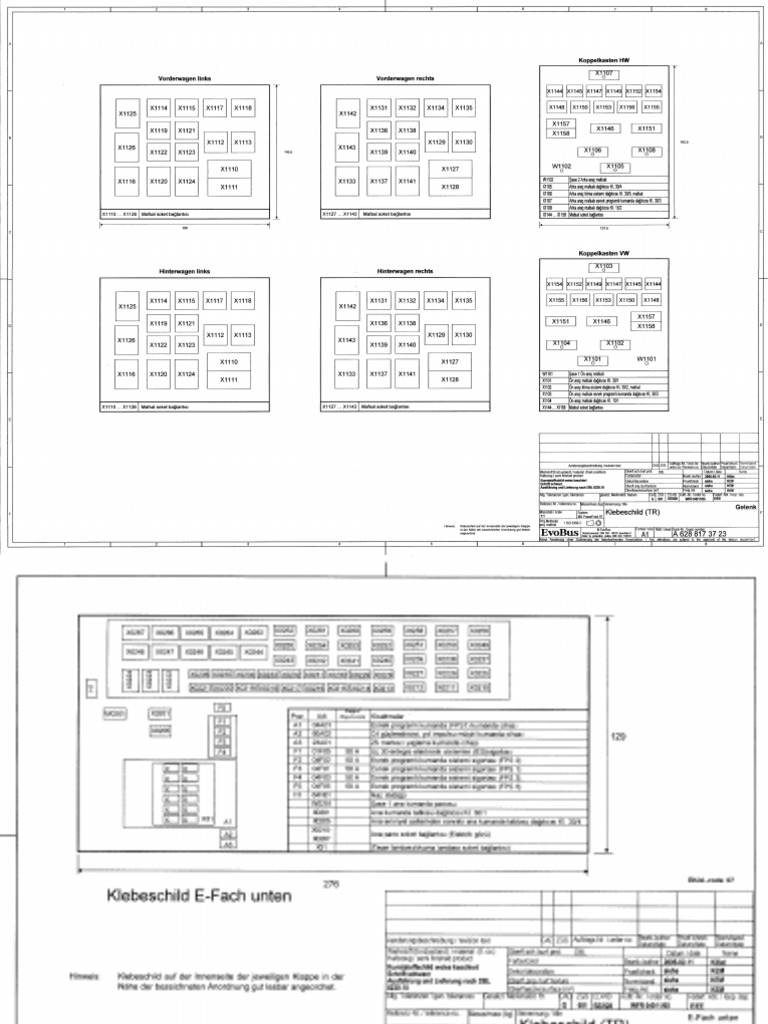 Mercedes Ecu A-O Yerleşme Planları | PDF