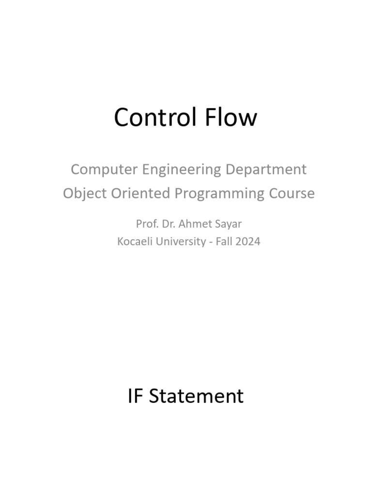 Java Control-Flow Sunulan 2024 Pylş | PDF | Control Flow | Computing