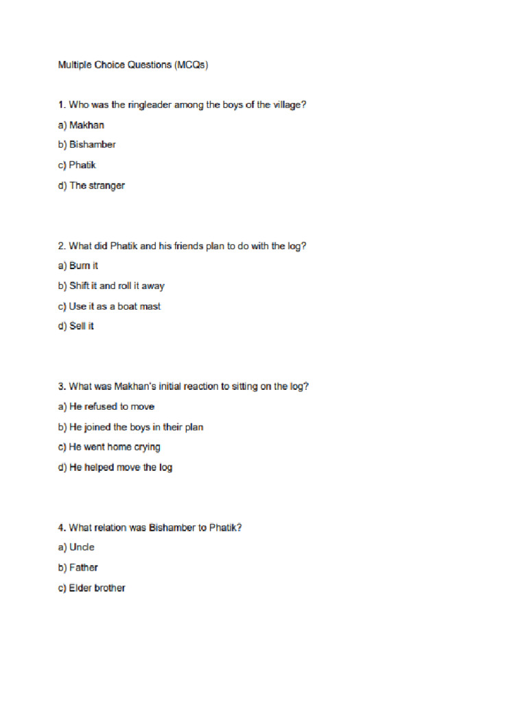 Homecoming Questions | PDF