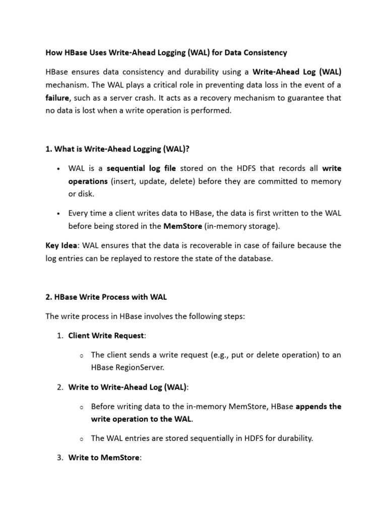 Hbase With WAL | PDF | Computing | Data Management