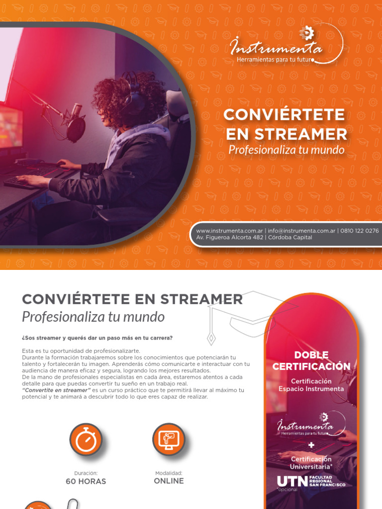Programa Conviertete Streamer Online | PDF | Comunicación ...
