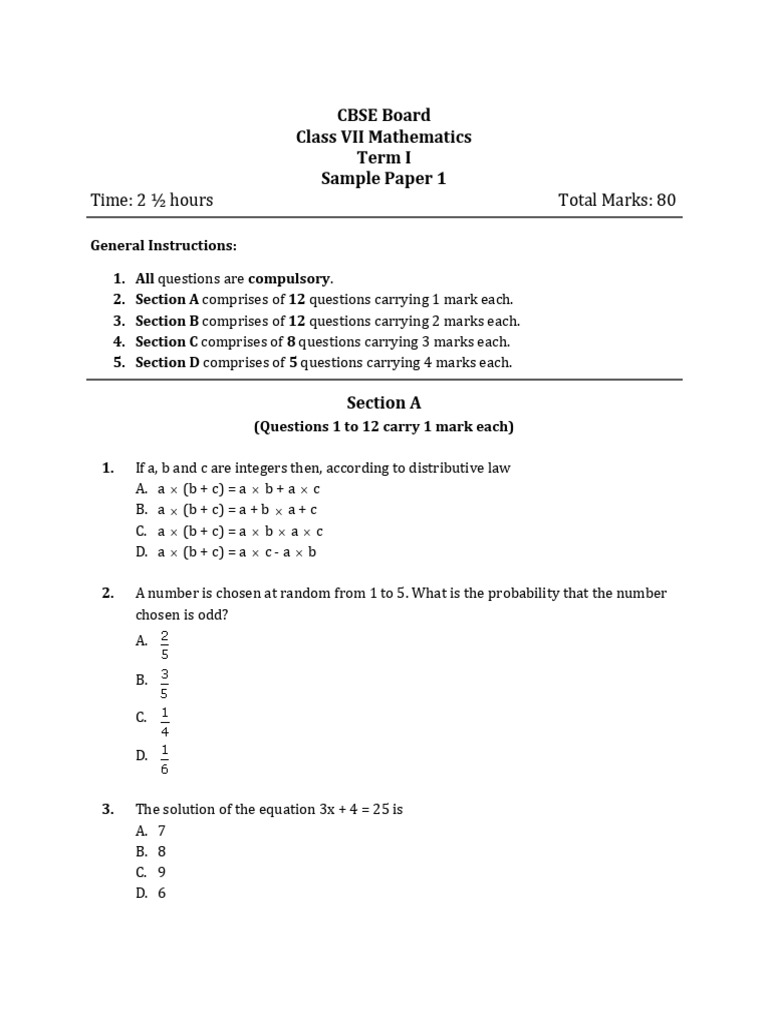 Class 7th Mathematics | PDF | Triangle | Perpendicular
