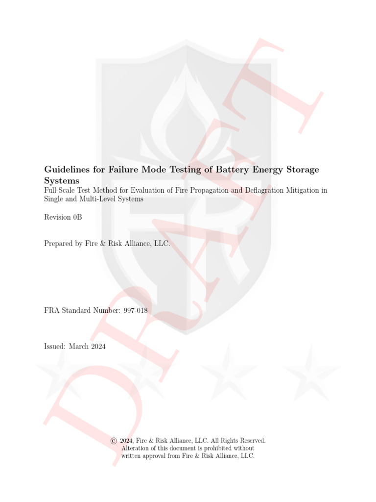 Guidelines For Bess Failure Testing | PDF | Gases | Combustion