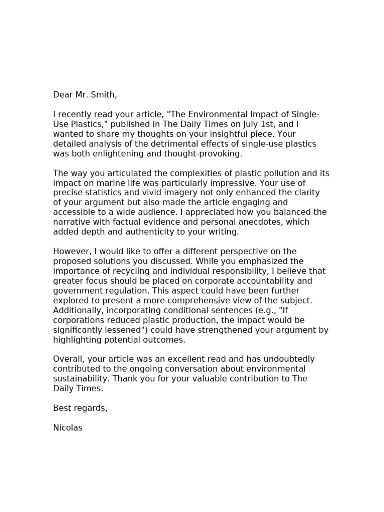 Letter | PDF