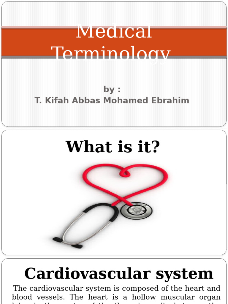 Cardiovascular System Terminology Guide | PDF | Heart | Blood Vessel