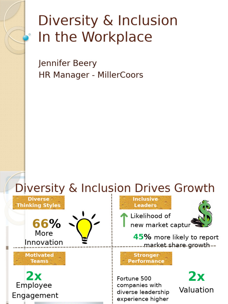 Diversity & Inclusion in The Workplace: Jennifer Beery HR Manager ...