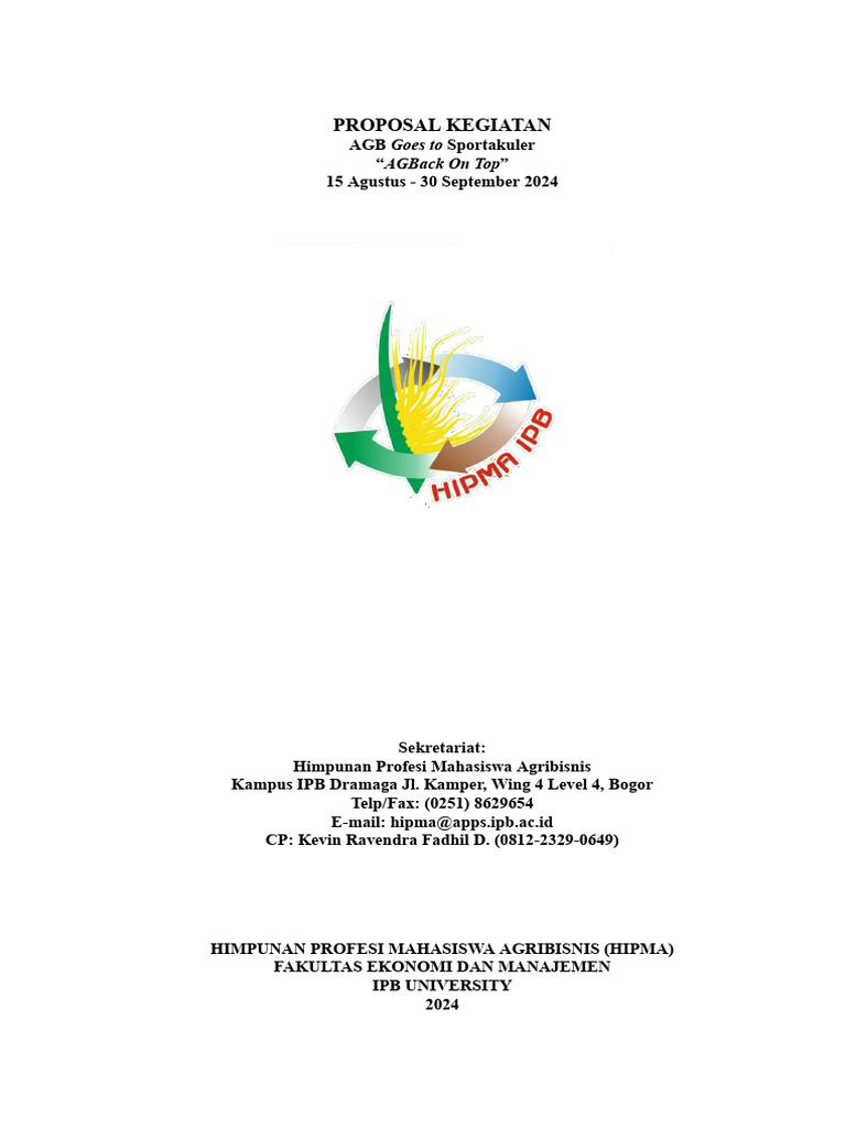 PROPOSAL AGB GOES TO SPORTAKULER 2024 - HIPMA-signed | PDF