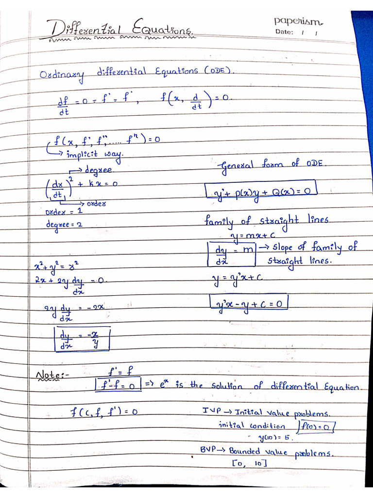 Maths Notes | PDF