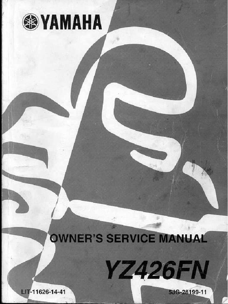 Yz426f 01 Manual | PDF