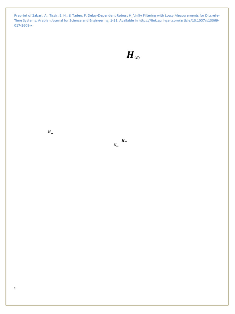 Zabari Tissir Tadeo AJSEpreprint | PDF | Stochastic Process ...