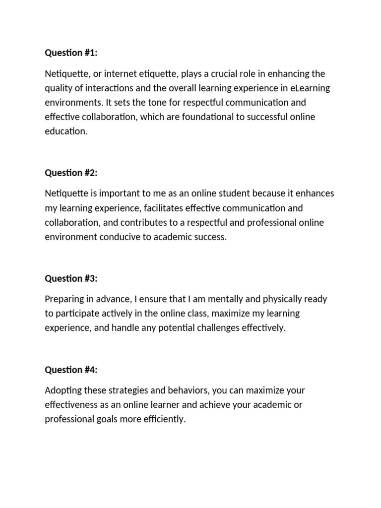 Importance of Netiquette | PDF
