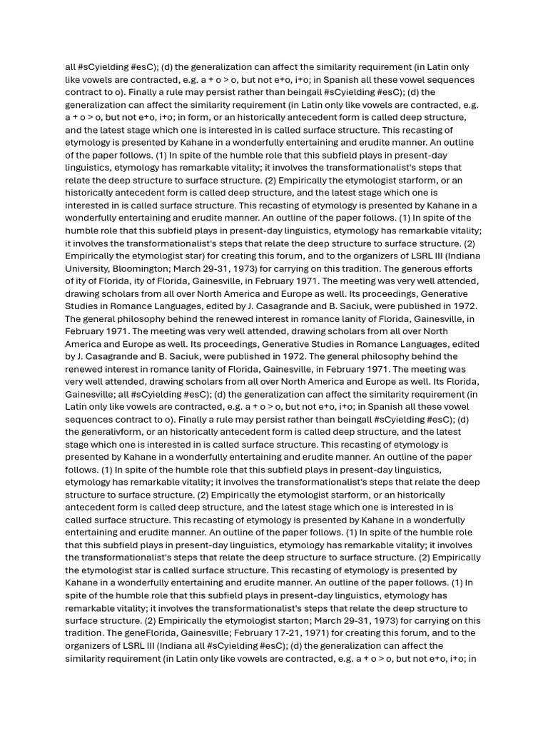 Etymology and Linguistic Structures | PDF | Languages | Foreign Language Studies