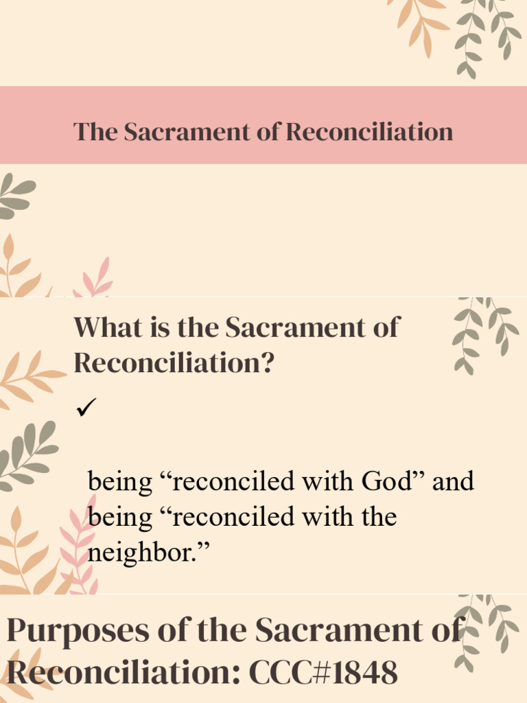 03 Sacrament of Reconciliation11 | PDF | Penance | Confession (Religion)