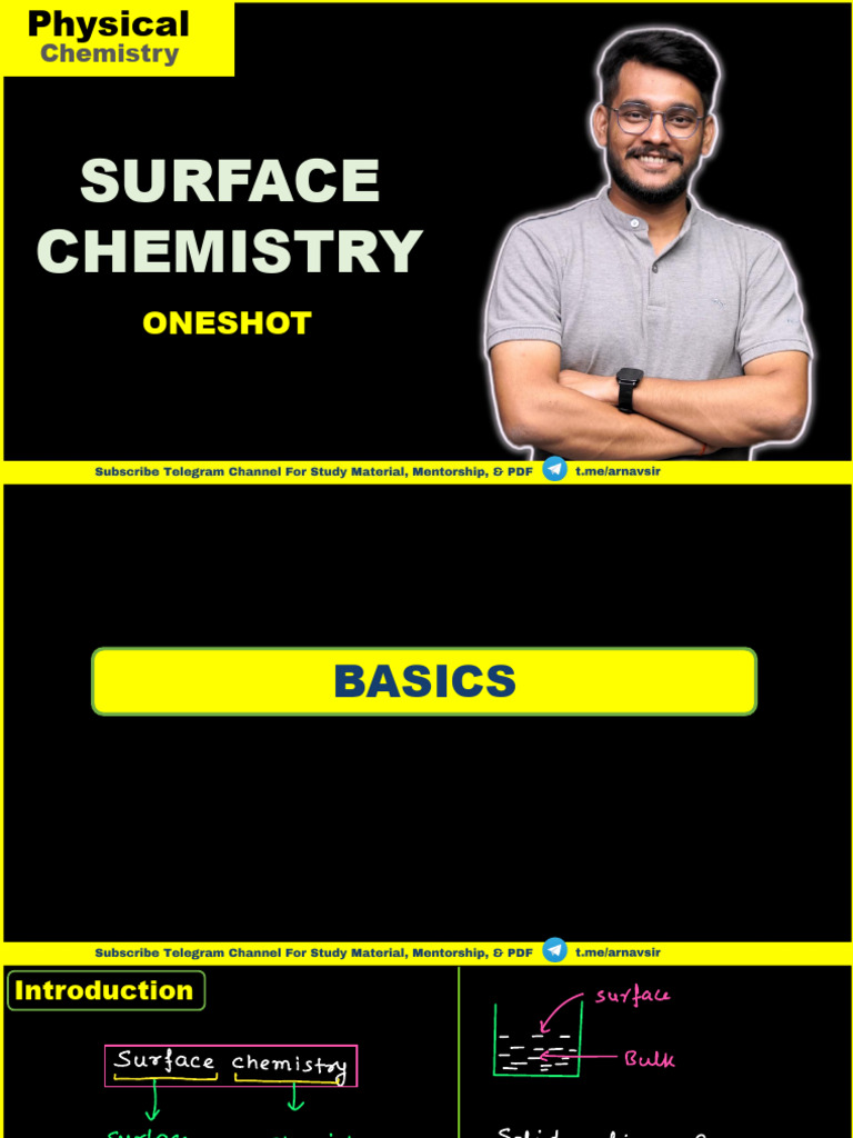 One Shot Surface Chemistry by Arnav Sir | PDF | Catalysis | Colloid