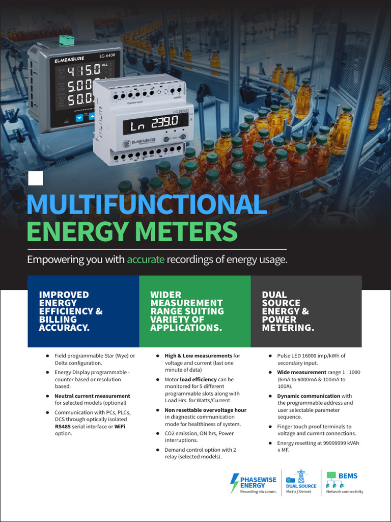 Multifunctional Energy Meters 1 90a0b27c8f | PDF | Electricity ...