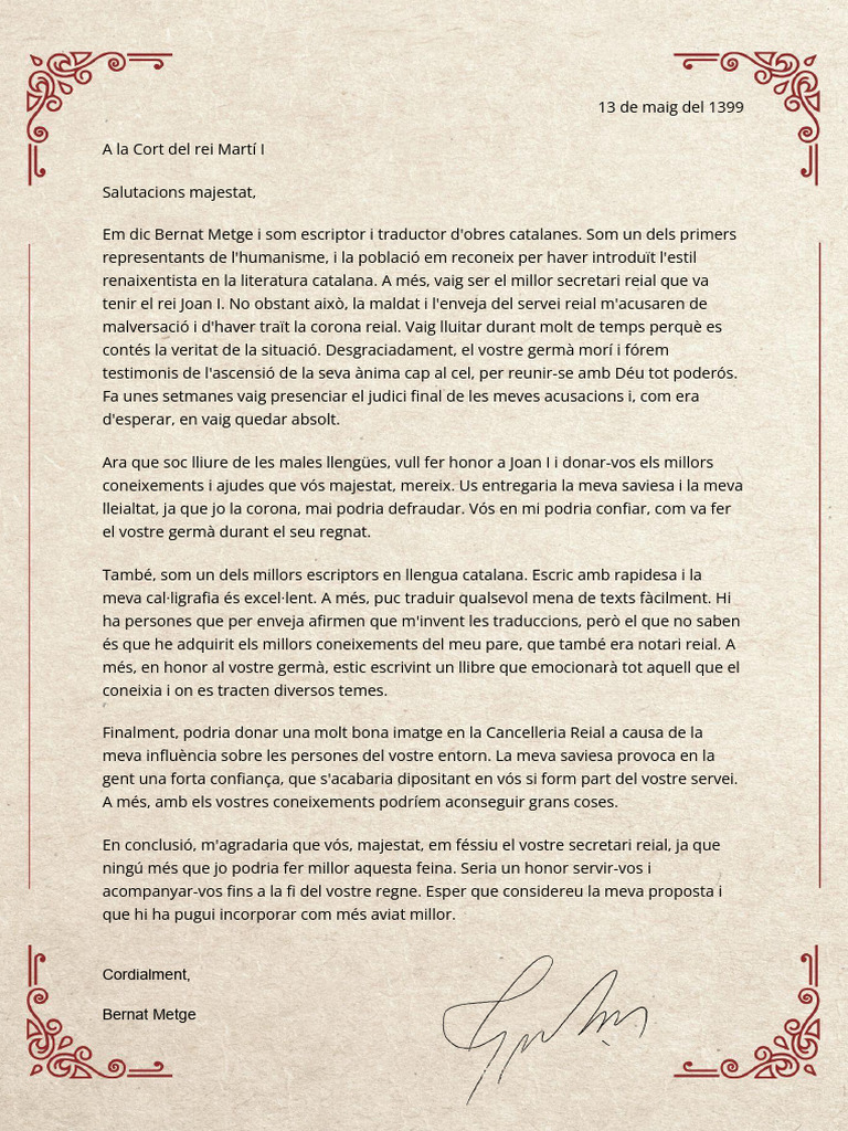 Carta A Martí L'humà | PDF