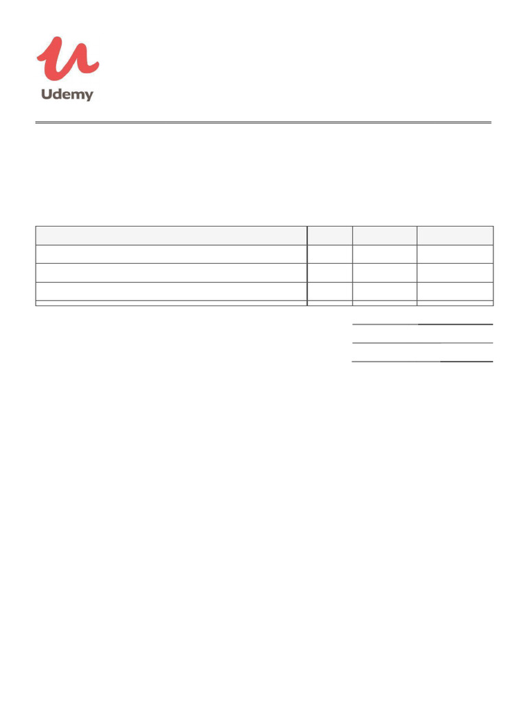 udemy-india-llp-bill-to-invoice | PDF