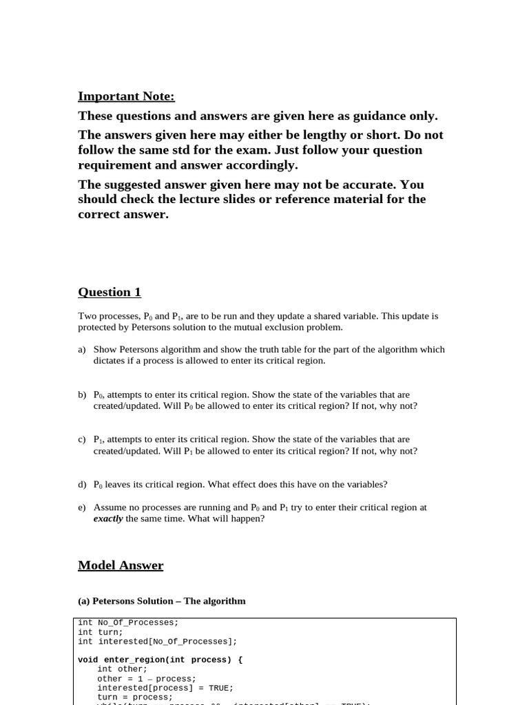 OSC Sample Questions and Answers (2) 2024-25 | PDF | Scheduling ...
