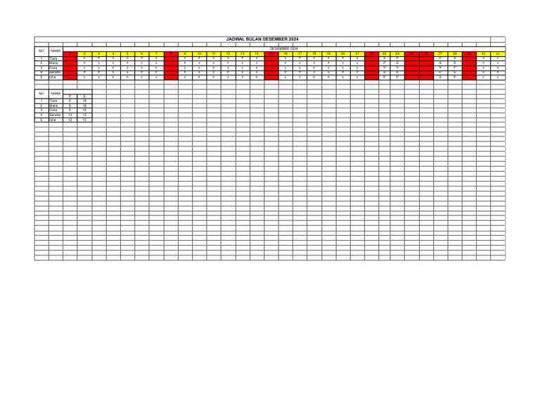 Jadwal Desember 2024 | PDF