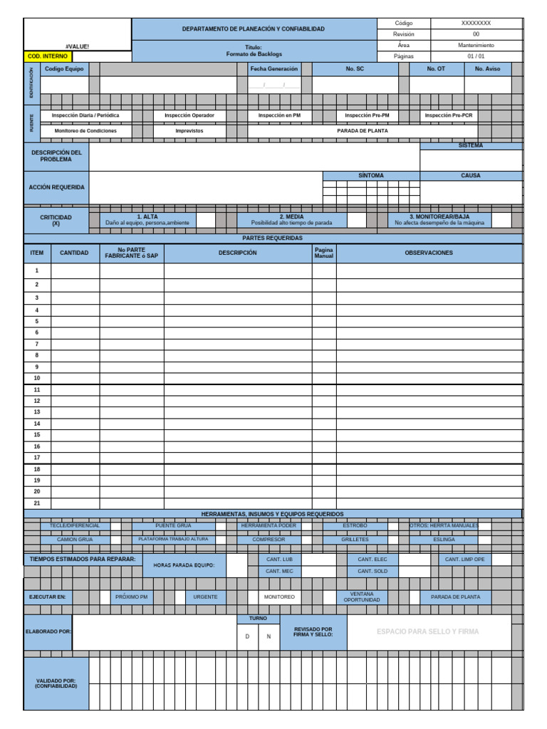 Formato de Backlog | PDF