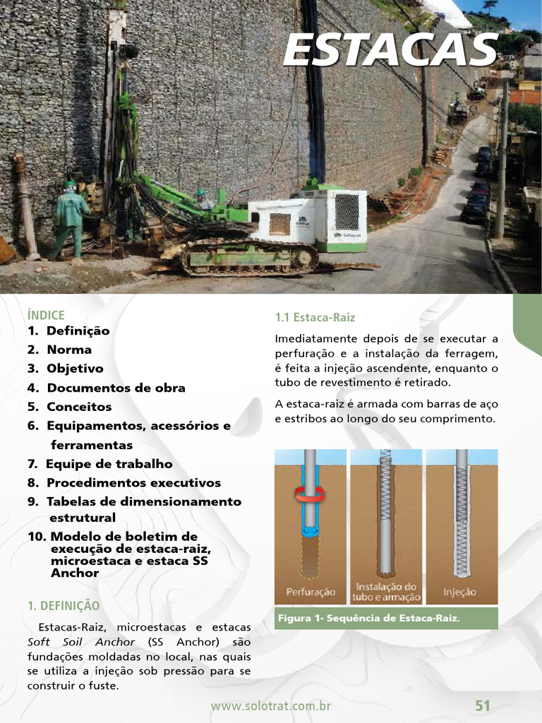 Diretrizes para Estacas-Raiz e Microestacas | PDF | Tubo de ...