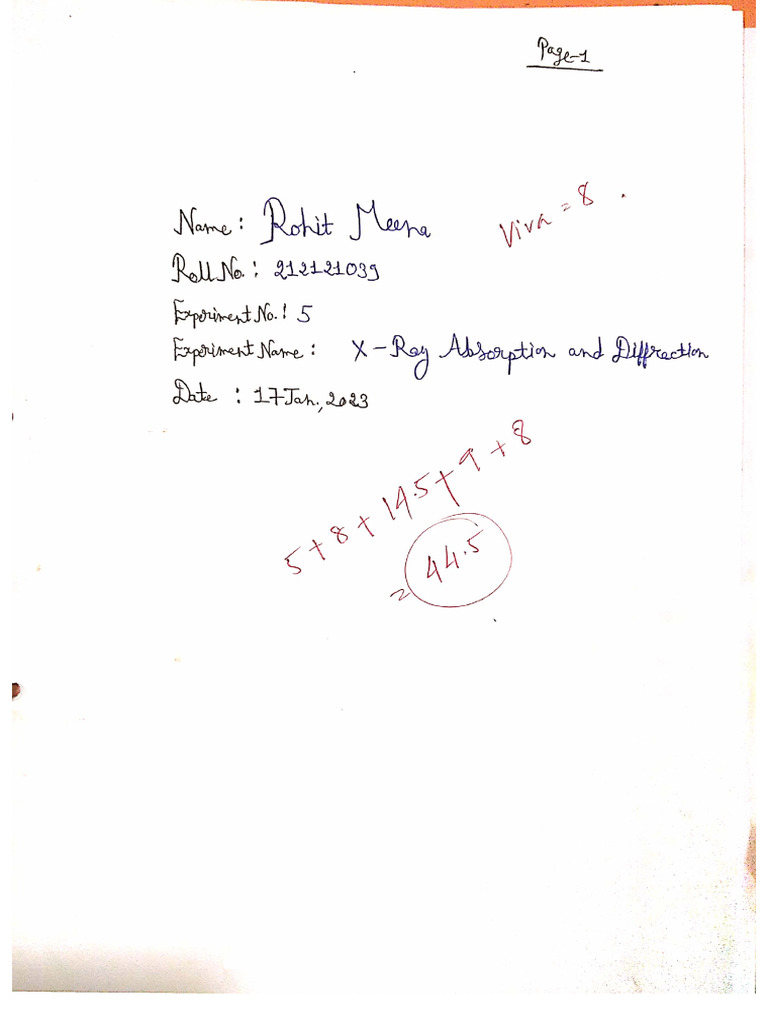 Micriwave Anteena and Xray Absorption and Diffraction Experiments Ph ...