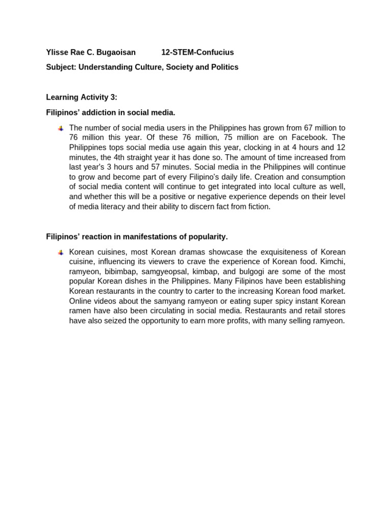 LA3(UCSP) Week 2 | PDF