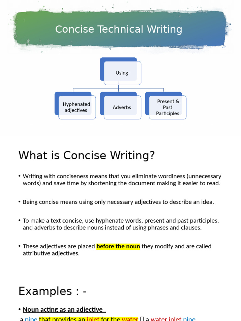 Concise Technical Writing: Using | PDF | Adjective | Adverb
