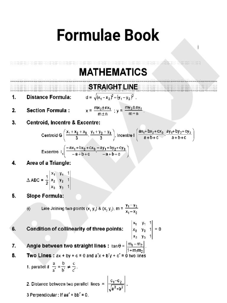 Formula Book | PDF