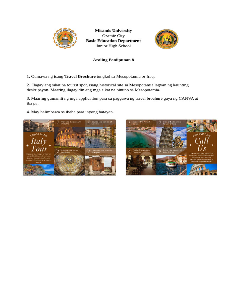 Travel Brochure Mesopotamia | PDF