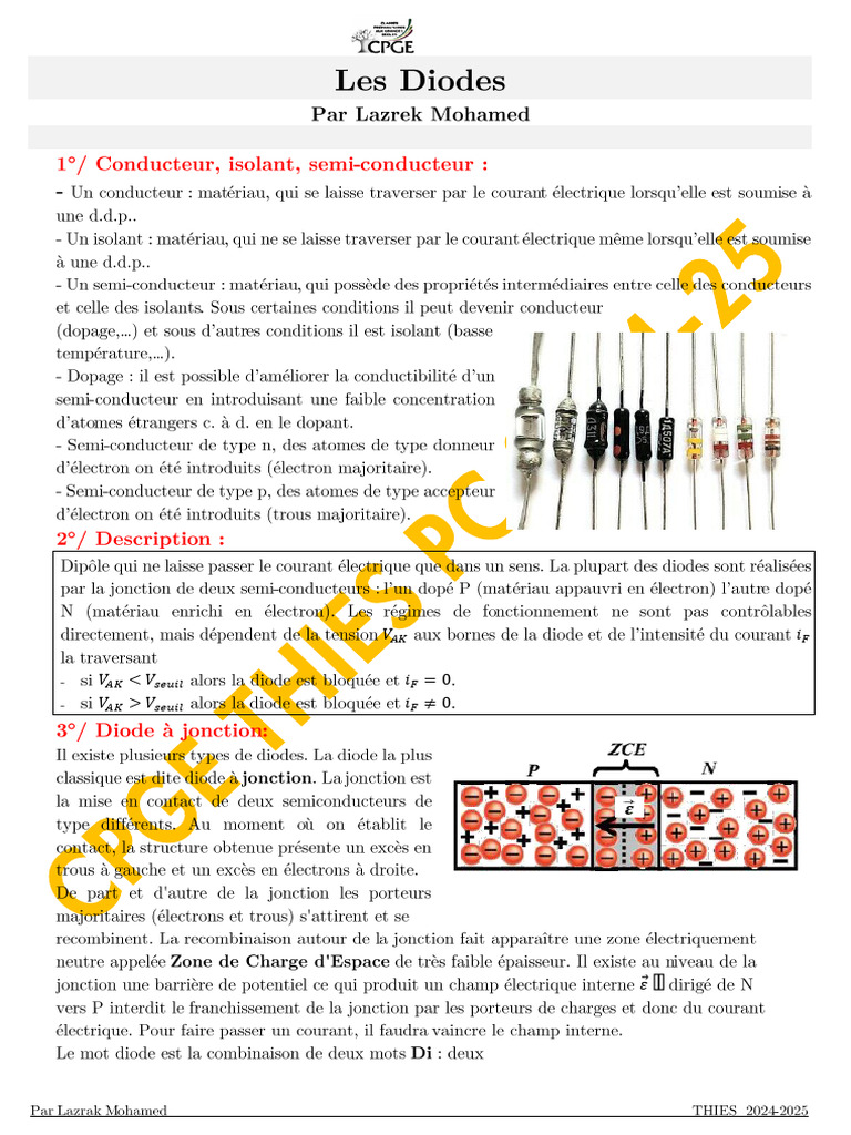 Ce Qu'Il Faut Savoir Sur Les Diodes | PDF