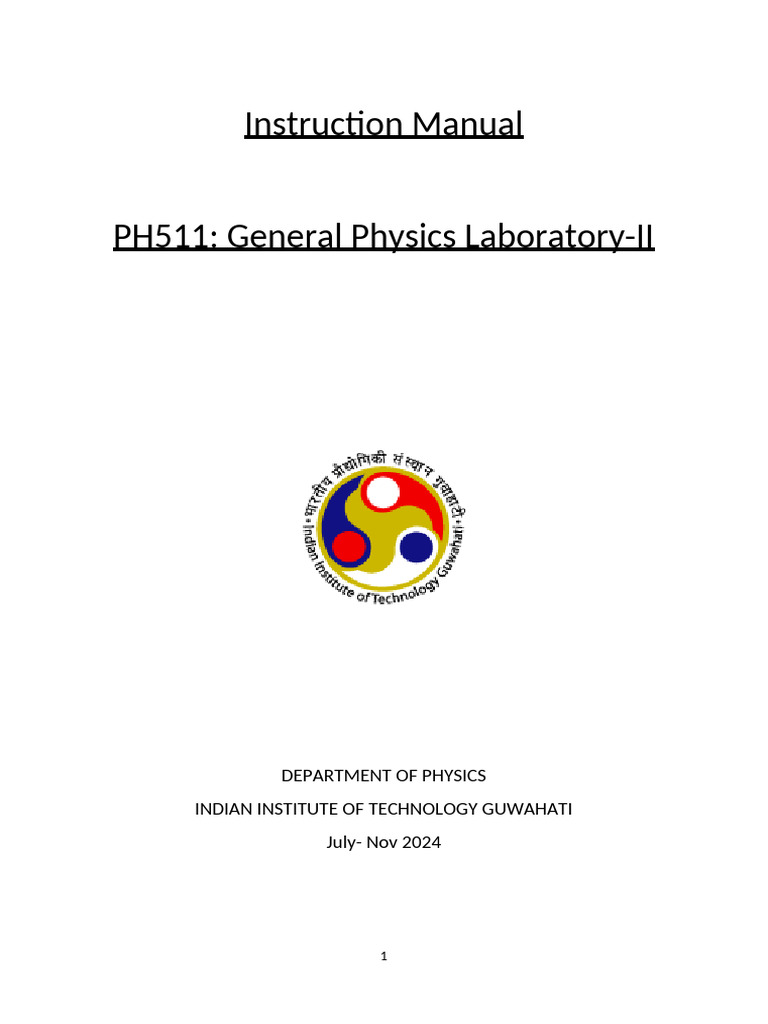 Lab Manual | PDF | Errors And Residuals | Observational Error