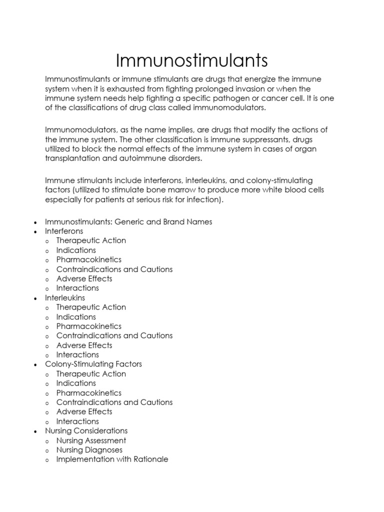 NCM 106 Immunostimulants | PDF | Interferon | Immune System