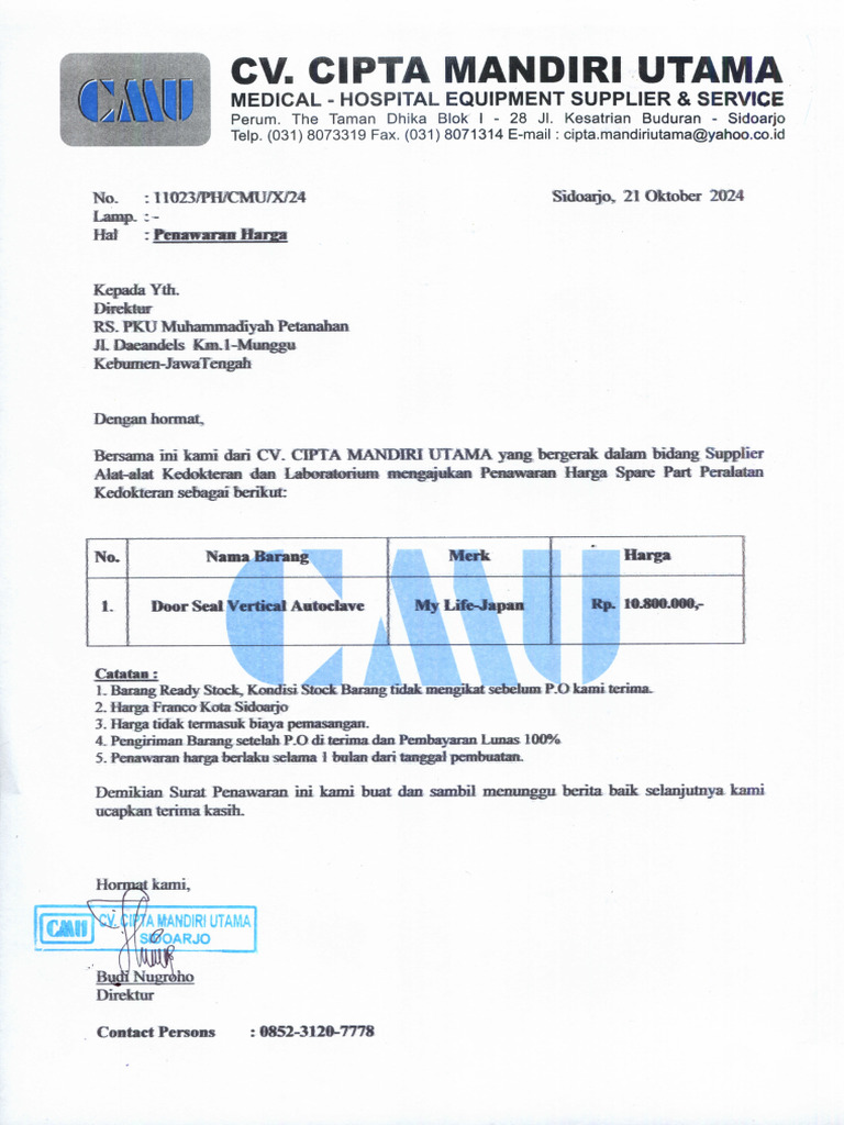 Door Seals Autoclave MY-LIFE | PDF