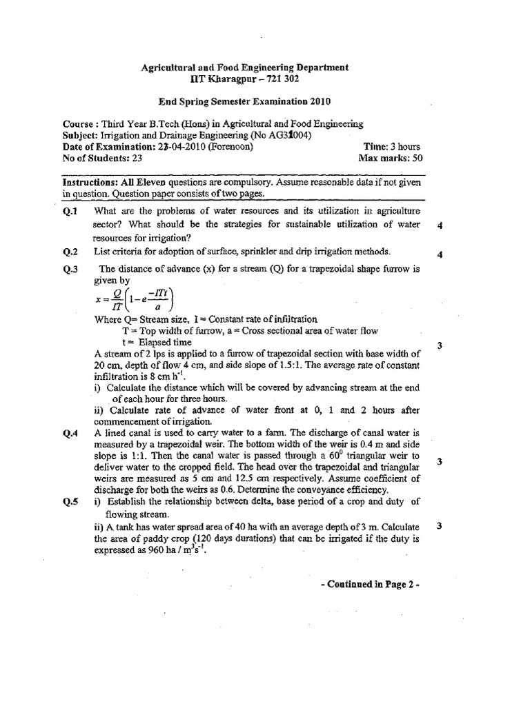 662d559c658f4 Irrigation and Drainage Engineering | PDF
