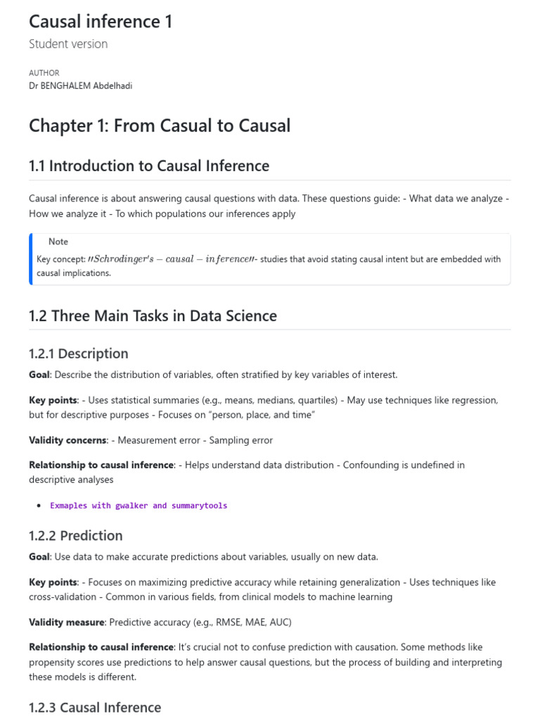 Causal Inference Lesson One PDF | PDF | Confounding | Causality