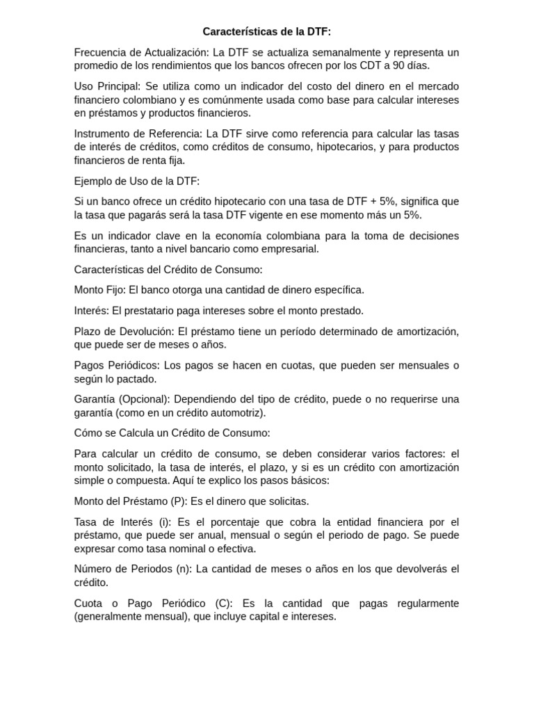 Características de La DTF | PDF