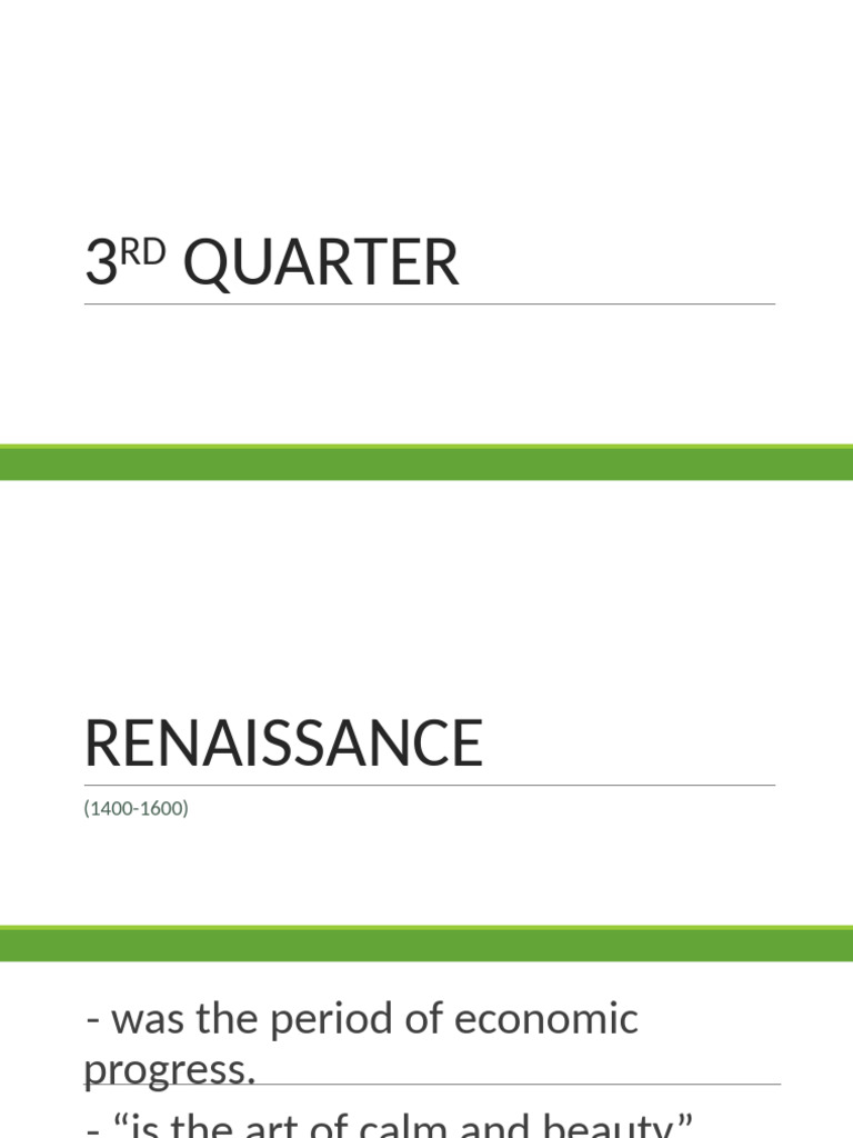 Renaissance Period Final | PDF | Realism (Arts) | Leonardo Da Vinci