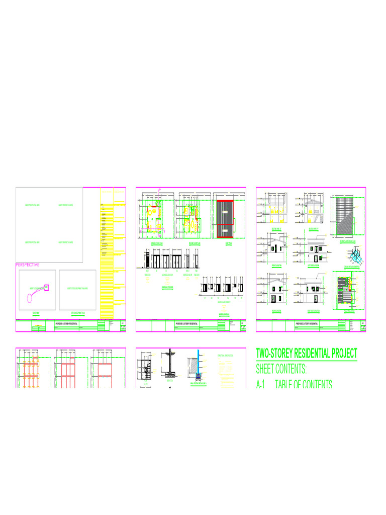 2-Storey Residential Architectural Plan | PDF | Tourist Attractions ...