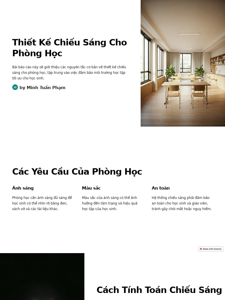 Thiet Ke Chieu Sang Cho Phong Hoc | PDF