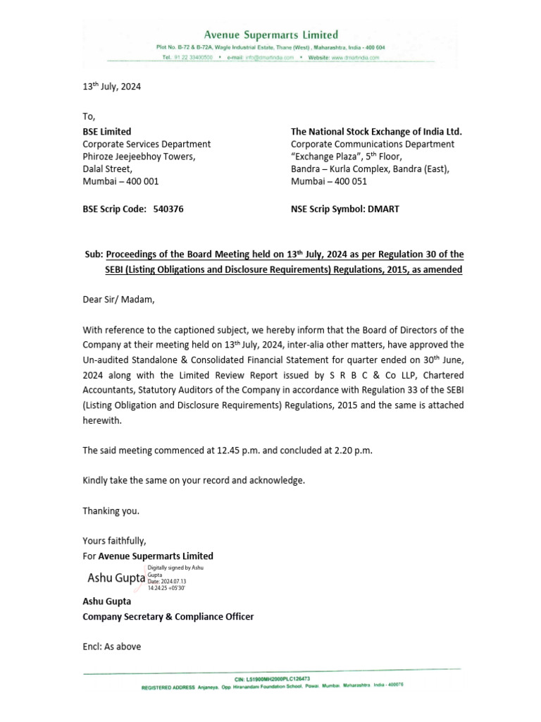 ASL - Financial Results For The Q1 (FY 25) | PDF | Expense | Audit