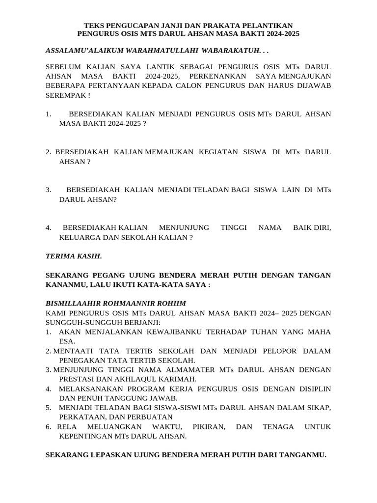 TEKS_PENGUCAPAN_JANJI_DAN_PRAKATA_PELANT | PDF