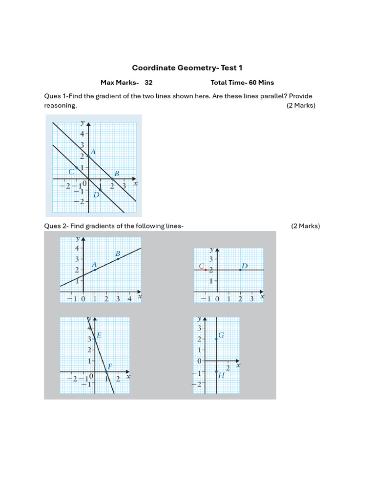 Coordinate Geometry Exam | PDF