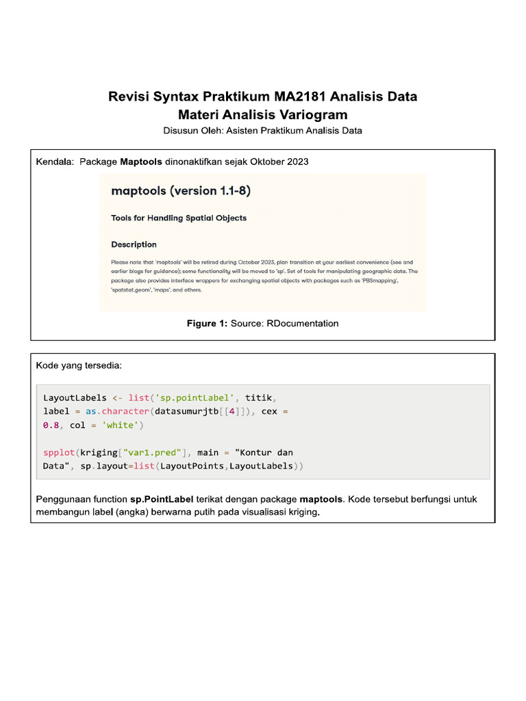 Revisi Syntax R Label Analisis Variogram Pdf