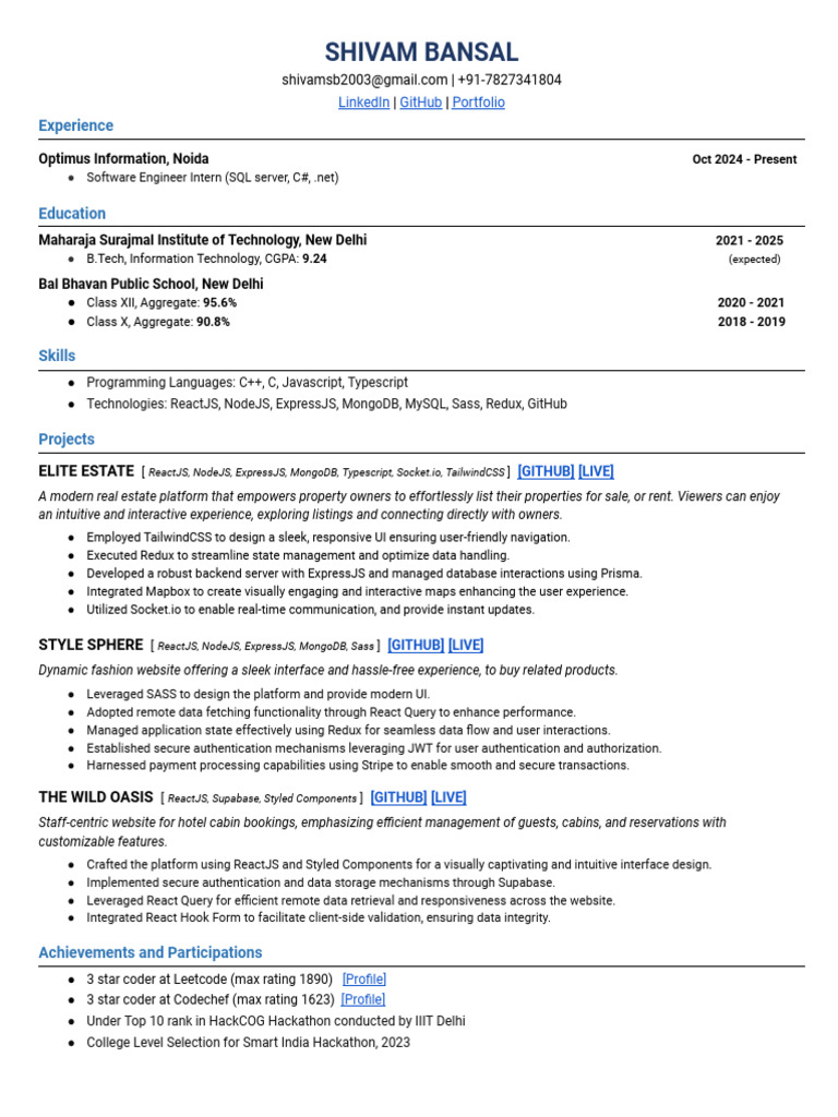 Shivam Bansal - 250102 - 213638 | PDF | Mongo Db | Computer Science