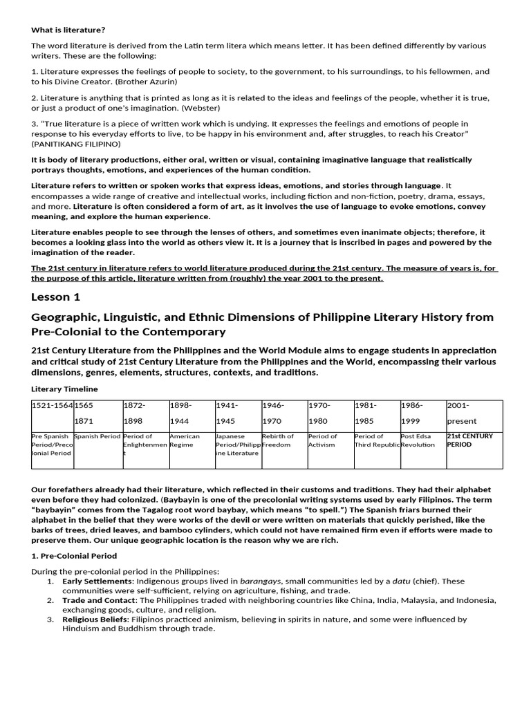 Lesson-1-21st | PDF | Philippines | Narrative