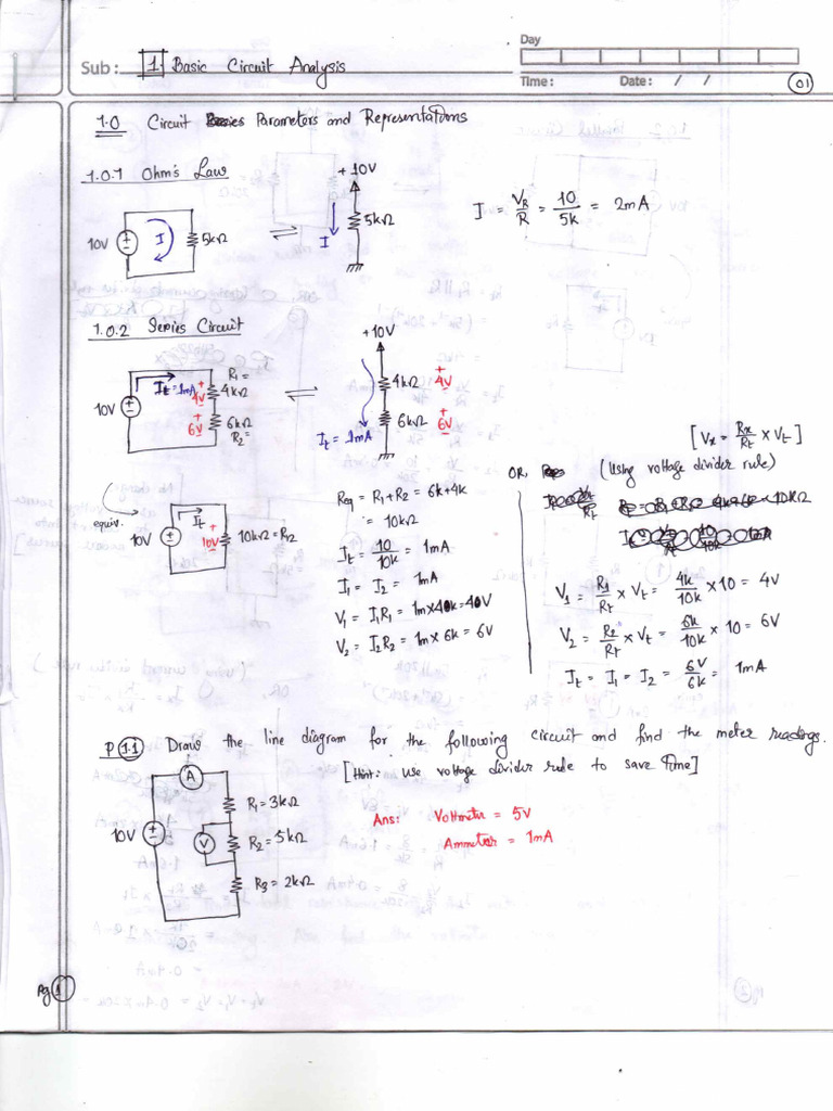 1.0 Basic Circuit Analysis Lecture Note v1.2 | PDF