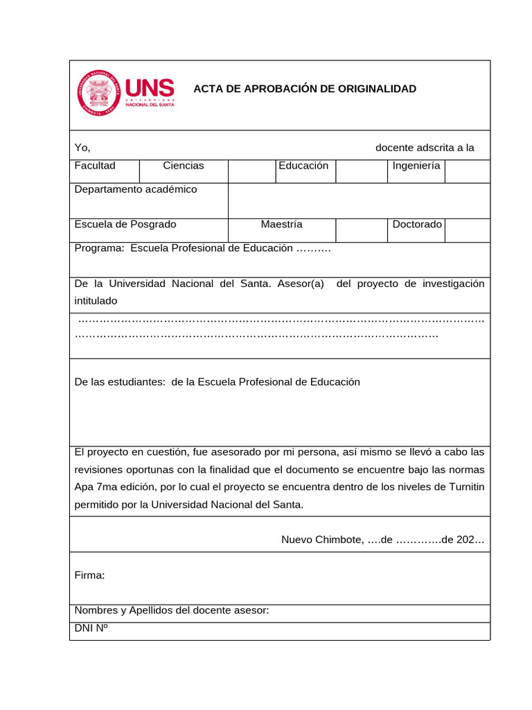 Actas Riginalidad y Dj. Autoria | PDF